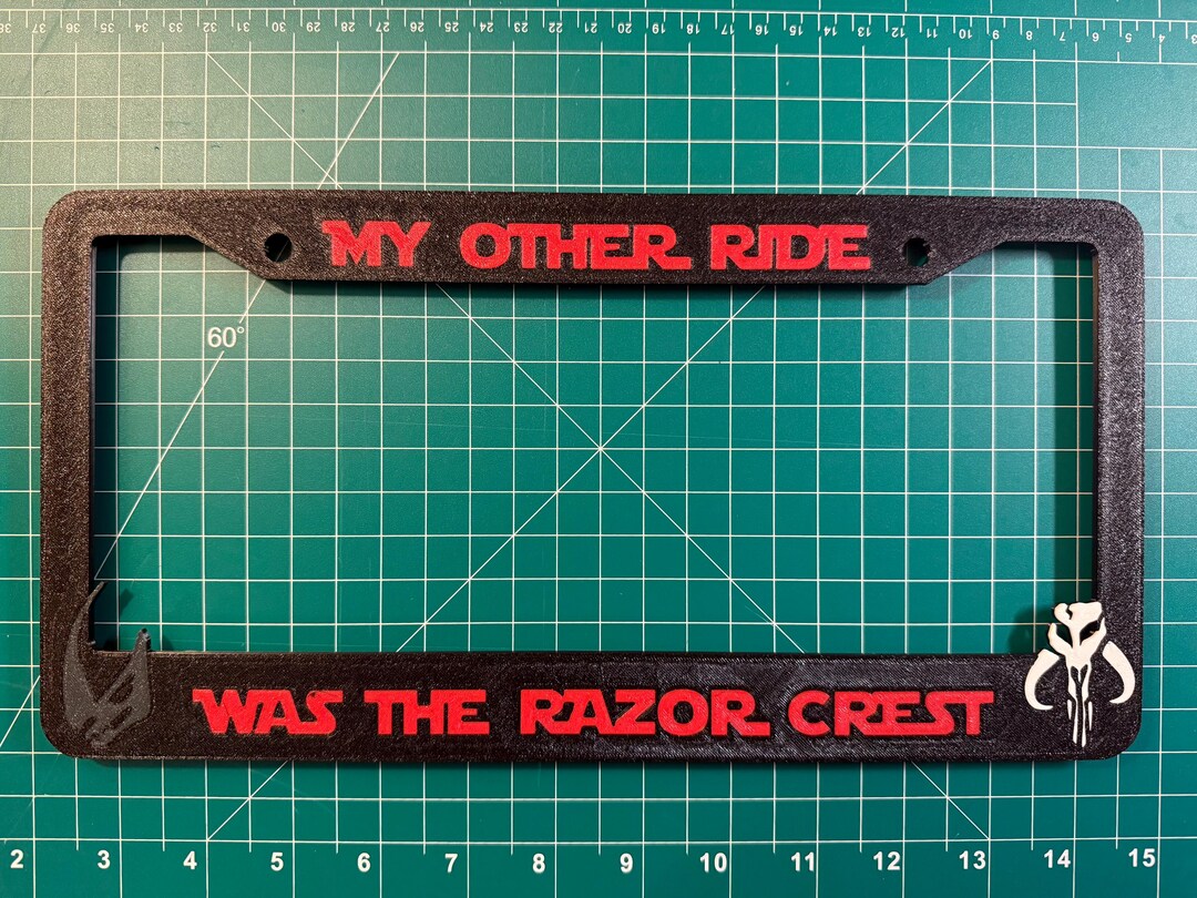 Razor Crest License Plate Frame | Mandalorian Inspired Car Accessory - Etsy