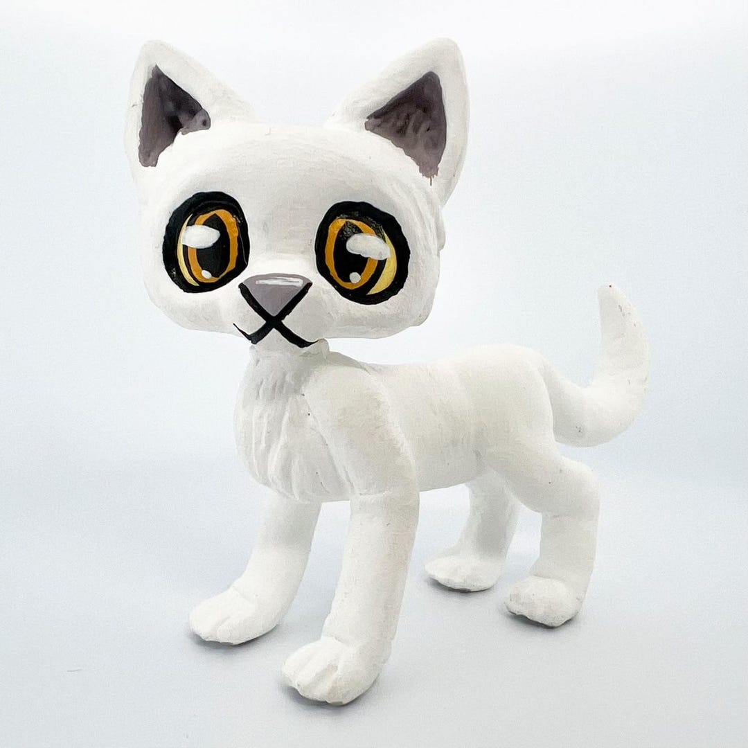 Whitestorm Warrior Cats LPS Clay Custom Full Sized Bobble Head Figure ...