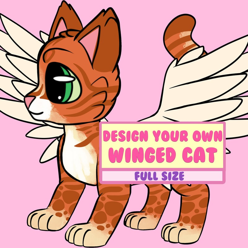 Winged Cat - Etsy