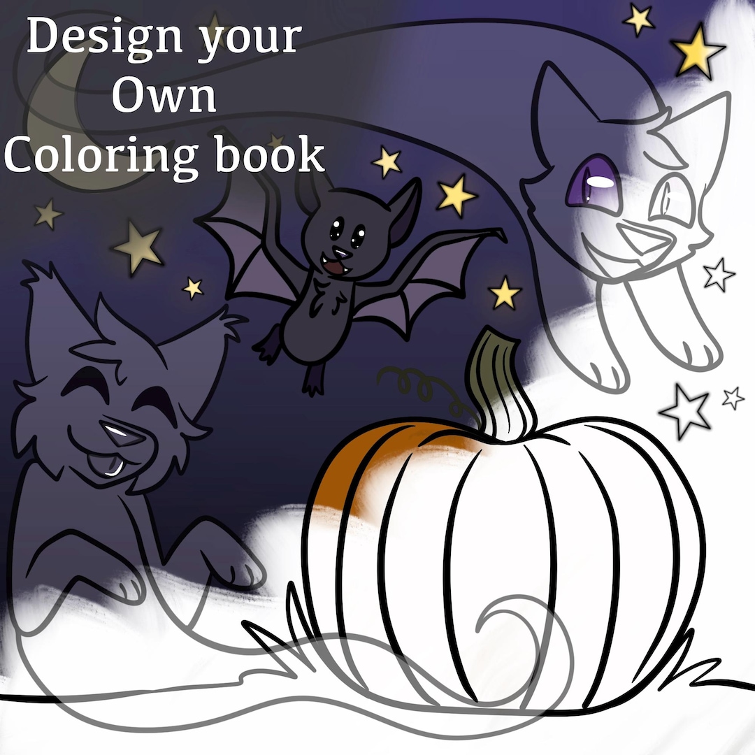 Design Your Own Spooky Cats - 8 Downloadable Halloween Coloring Sheets ...