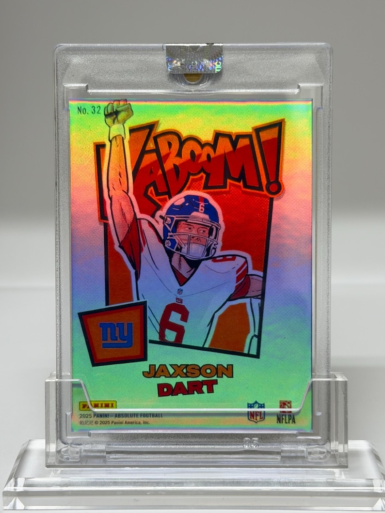 Jaxson Dart Custom Novelty Kaboom Refractor Art Sports Card - NY Giants ...