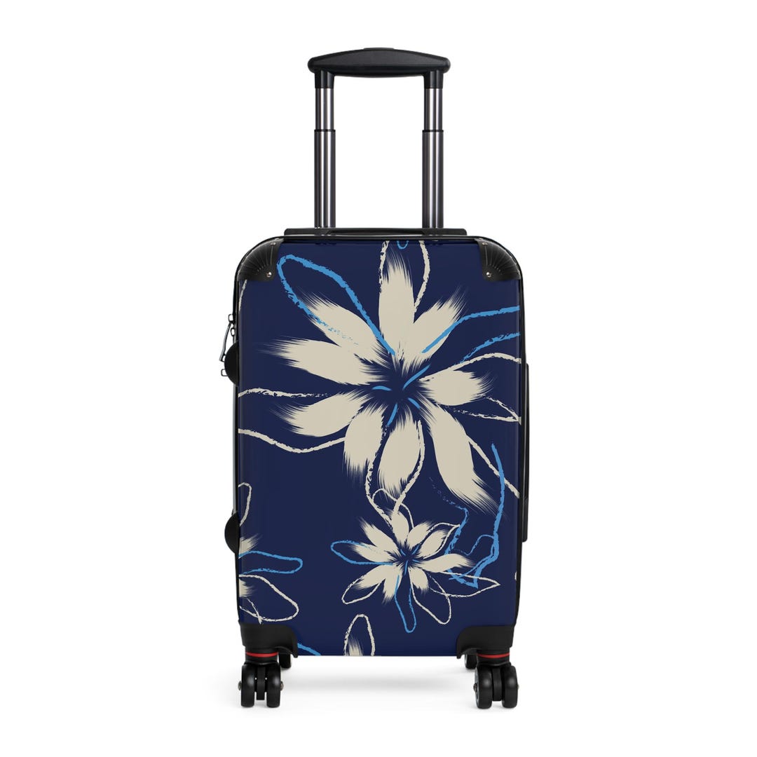 Suitecase-chic Floral Carry-on Luggage, Stylish Travel Bag, Flower ...