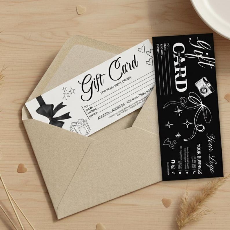 Editable Canva Gift Card Template, Small Business Gift Certificate ...