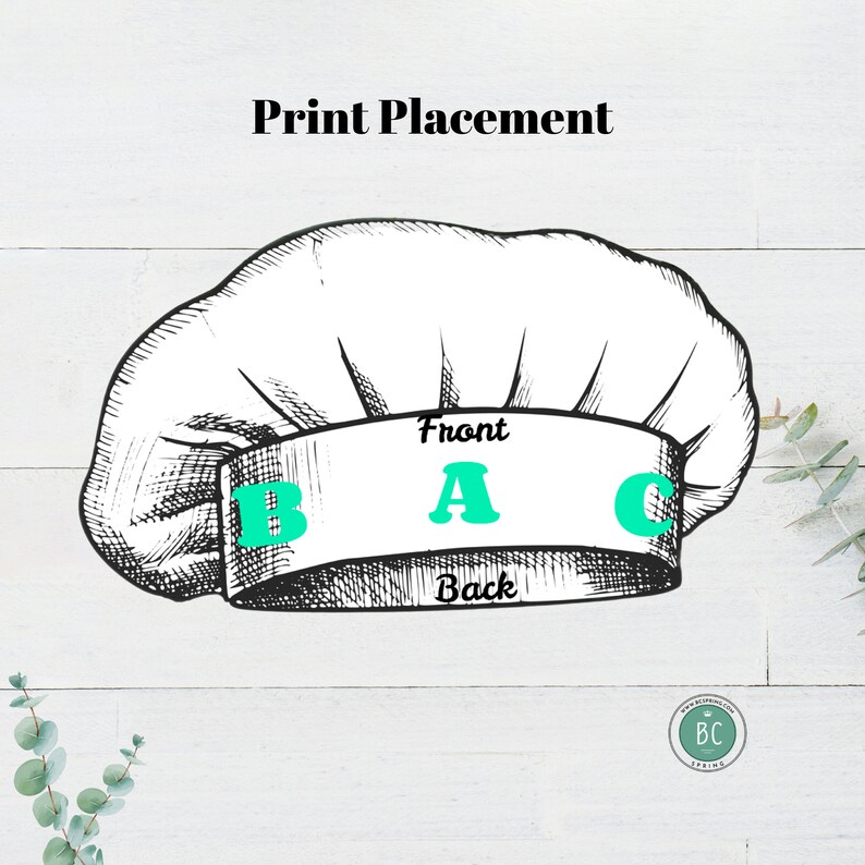 Floral Baker Hat Women Chef Hat Custom Printed Name. - Etsy