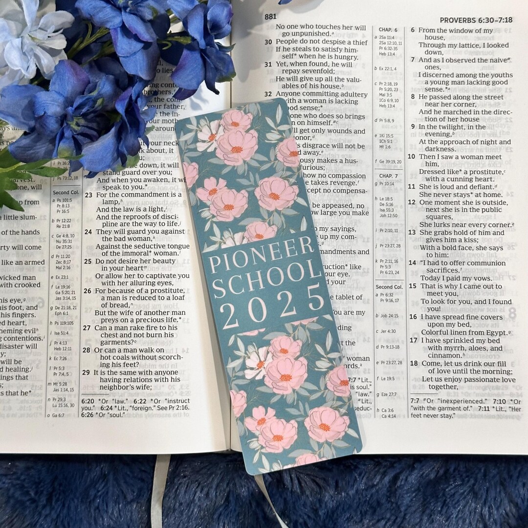 Pioneer School 2025 Bookmark: Pink Floral JW Gift - Etsy