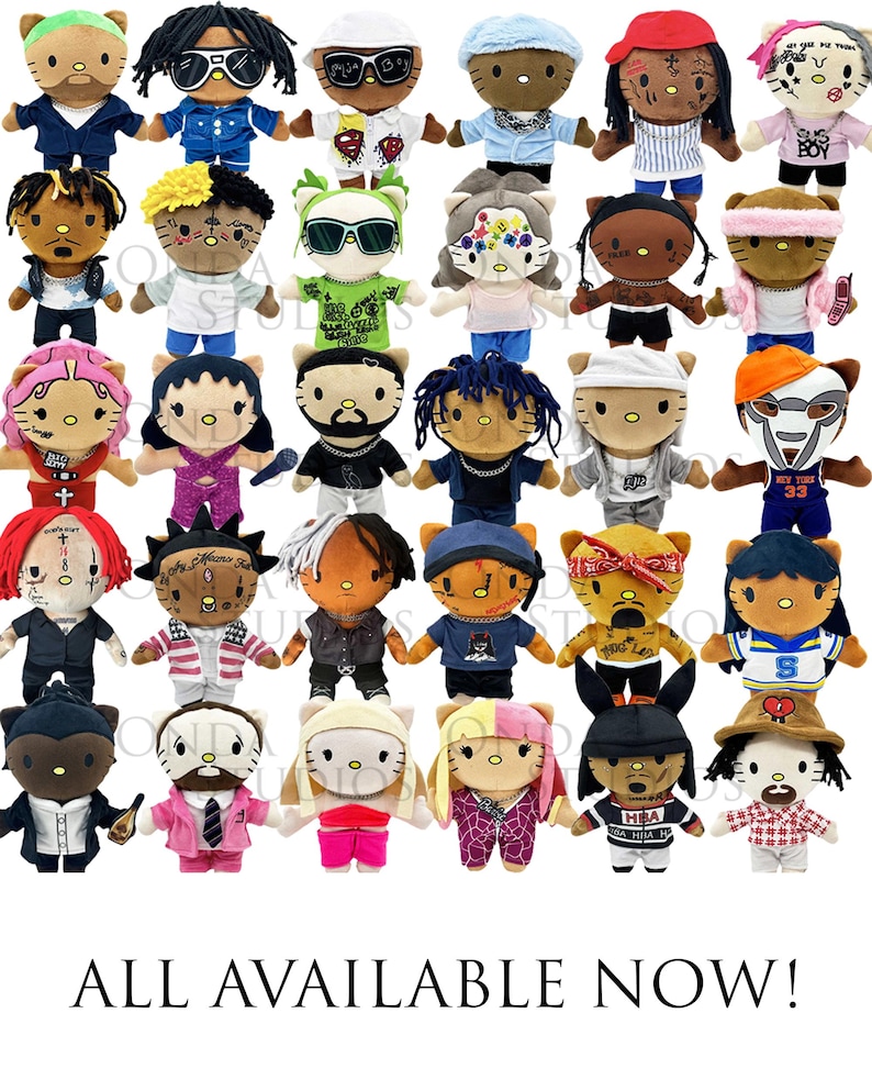 Hello Kitty X Frank Ocean Rapper Plush | Artist Plushie Toy, Bedroom ...