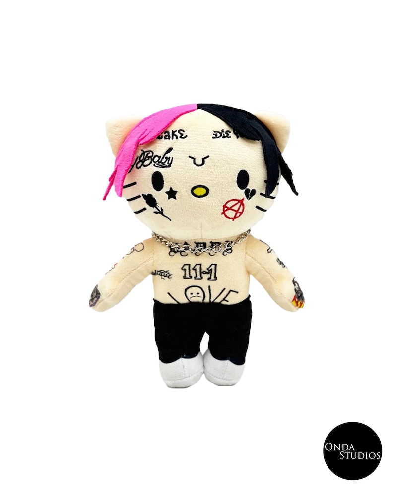 Hello Kitty X Lil Peep Rapper Plush | Artist Plushie Toy, Rapper Poster ...