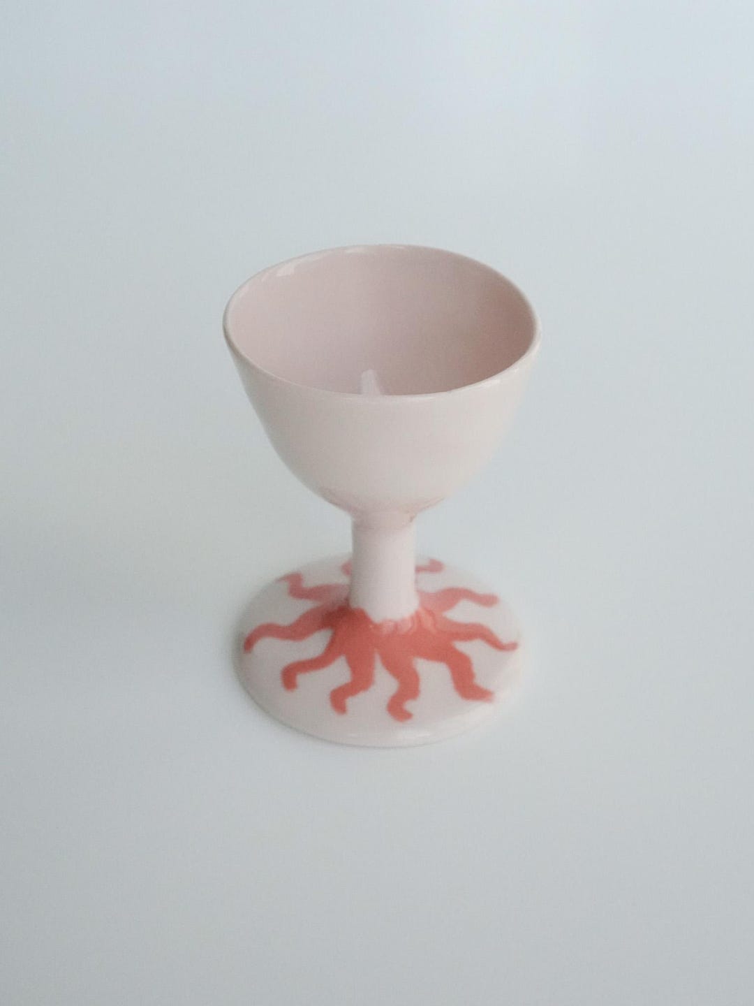 Handmade Pink Ceramic Goblet – Egg Cup, Espresso or Mini Wine Glass ...