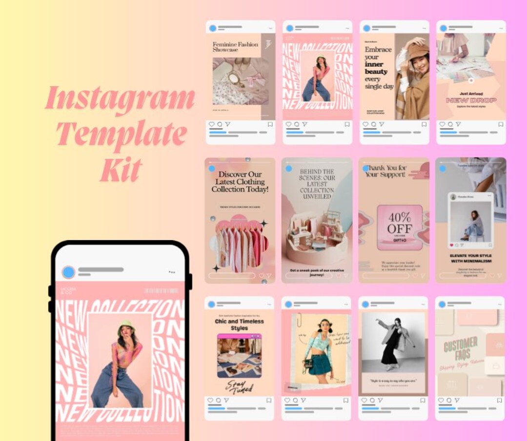 Instagram Templates, Social Media Templates, for Marketers, Social ...