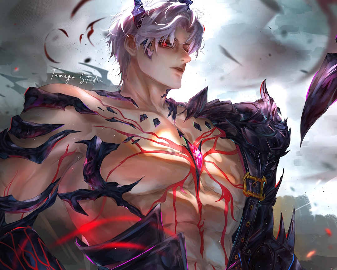Sylus Dragon Myth Fanart Poster | Love and Deepspace Art Print | Dark ...