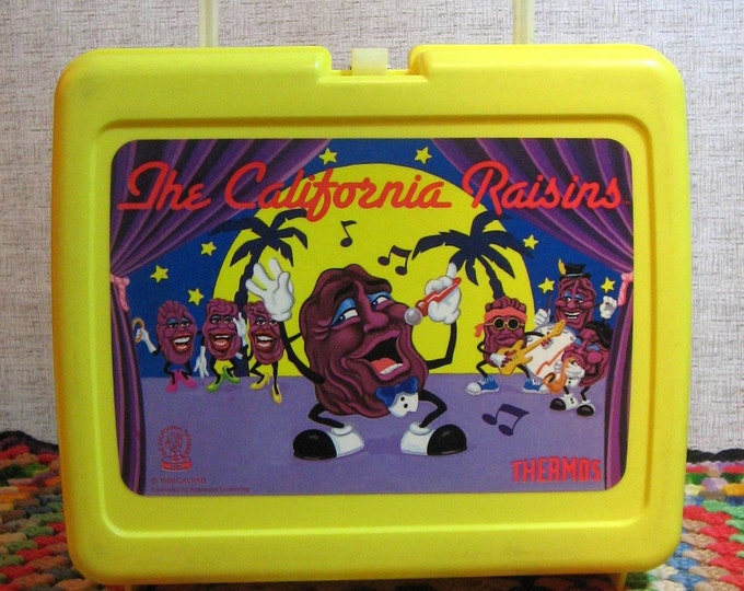 CALIFORNIA RAISINS LUNCHBOX by THERMOS 1980's Yellow - Etsy