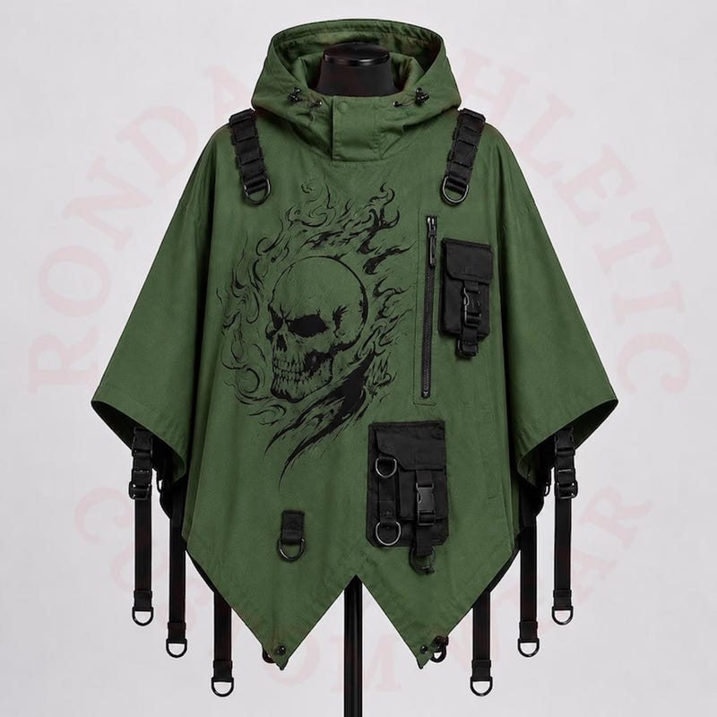 Mens Skull Hooded Cloak - Etsy