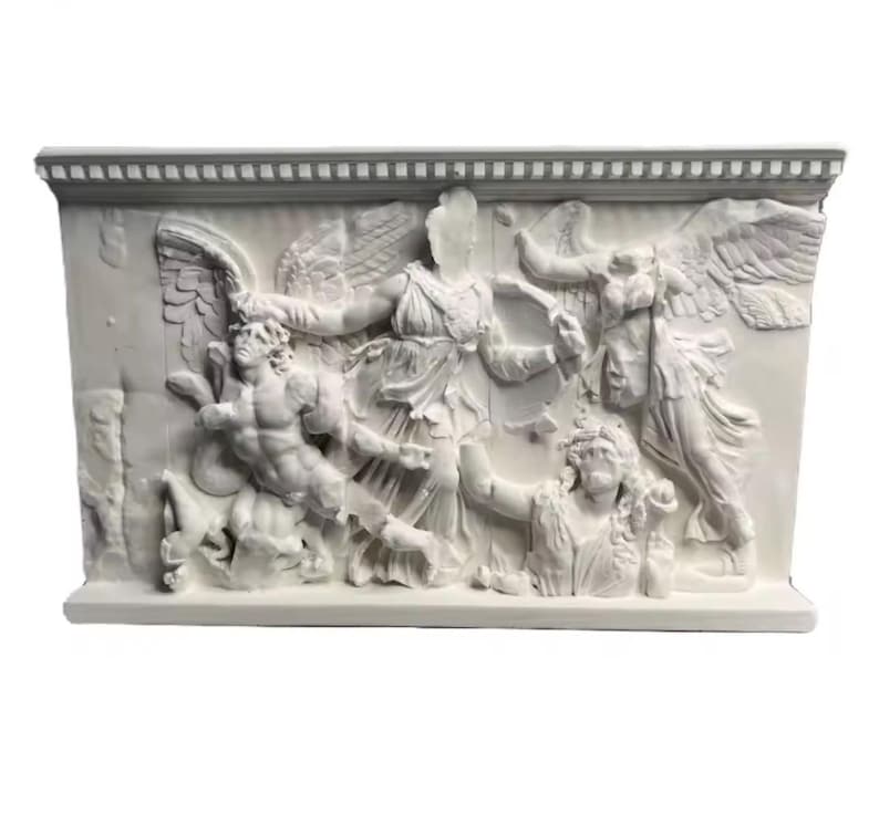 Ancient Greek Angels & Giants Relief Sculpture | Classical Gypsum Wall ...
