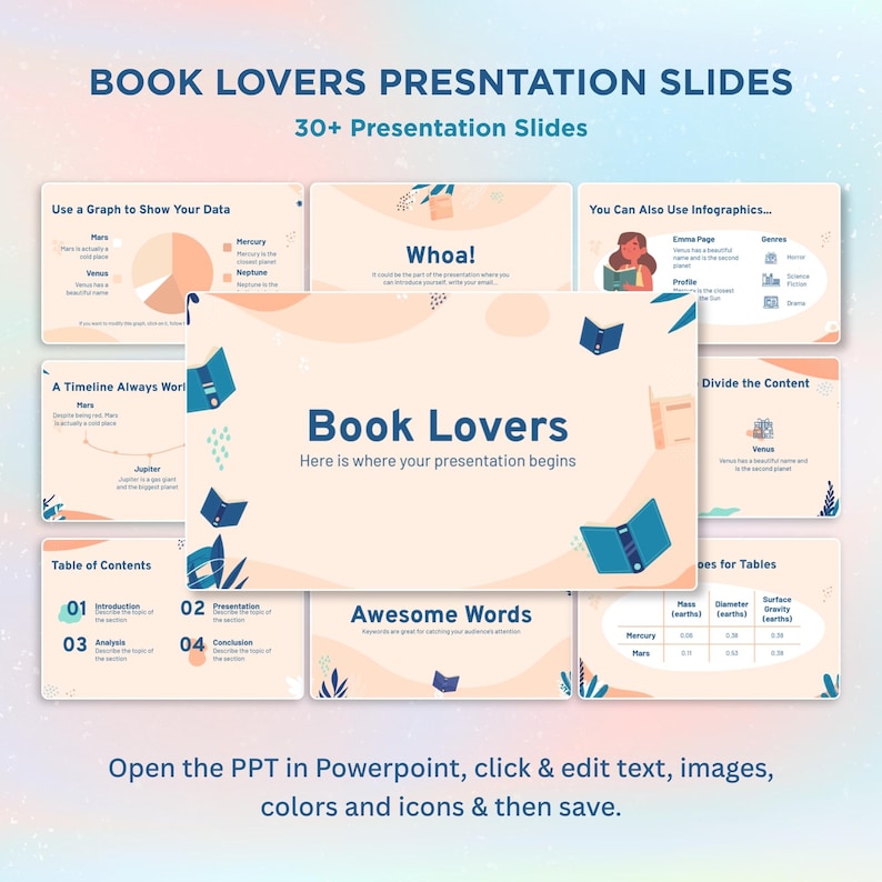 Reading Journal Canva Template, Editable Book Tracker & Review Planner ...