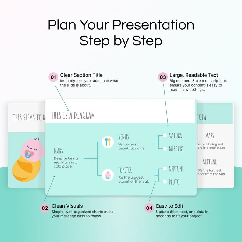Baby Shower Presentation Template, Canva Invitation, Planning Slides ...