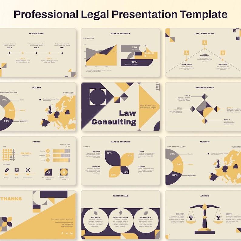 Law Firm Presentation Template, Legal Consulting Slides, Attorney Pitch ...