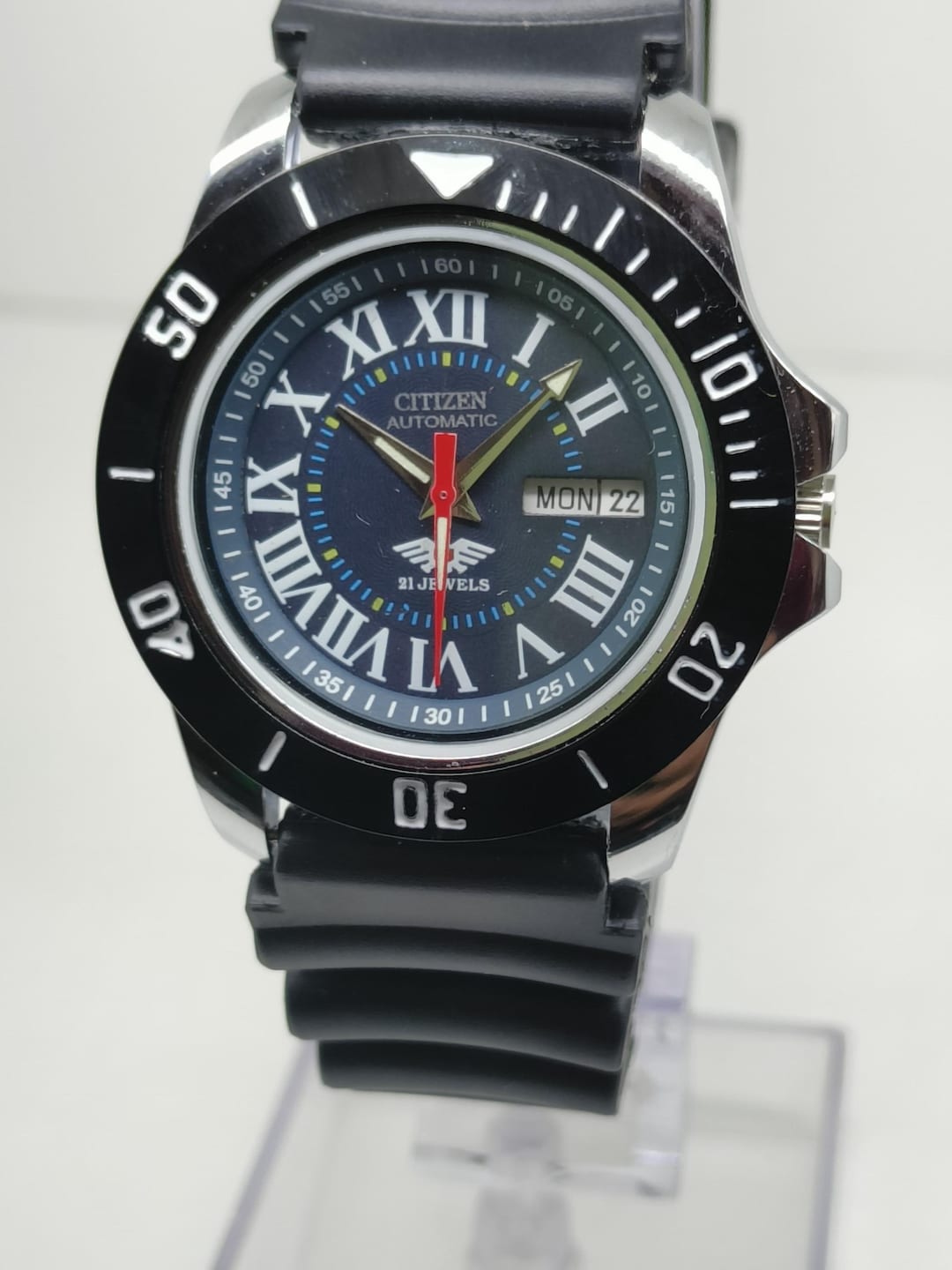 Citizen Automatic Blue Dial Sports Rotating Bezel Nylon Strap Men's ...