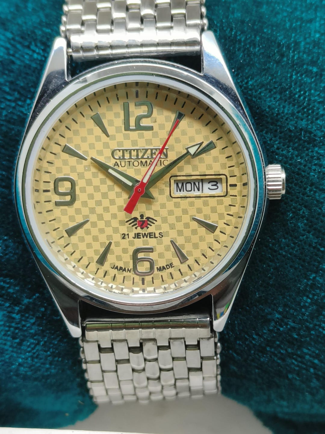 Citizen Automatic Vintage Cream Dial Day/date Stainless Steel Men's ...