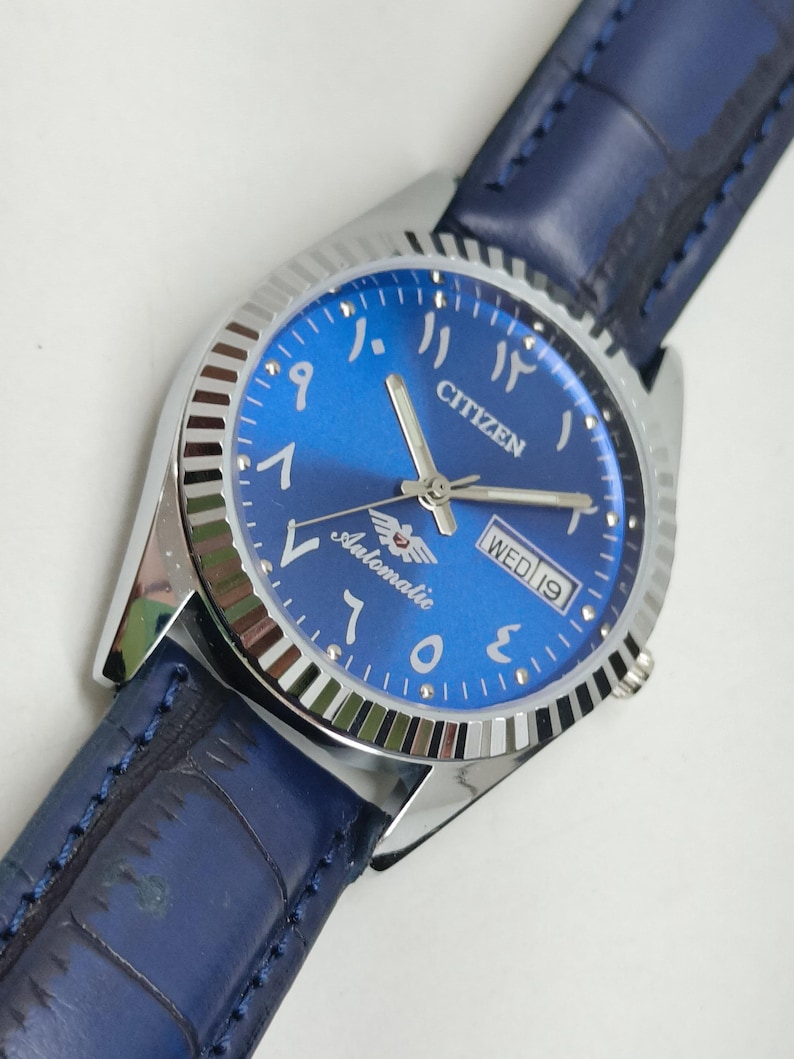 Citizen Automatic Men’s Watch Blue Dial Arabic Numerals Day-date ...