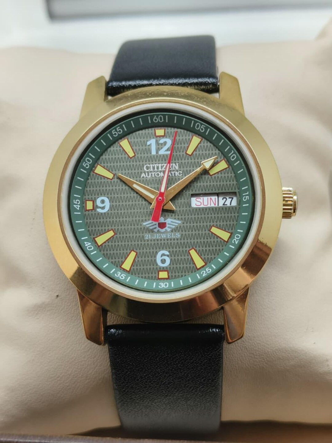 Vintage Citizen Automatic Watch: Green Textured Dial, Gold-tone - Etsy