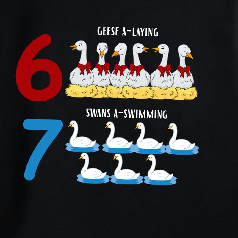 6 7 Geese a Laying - Etsy