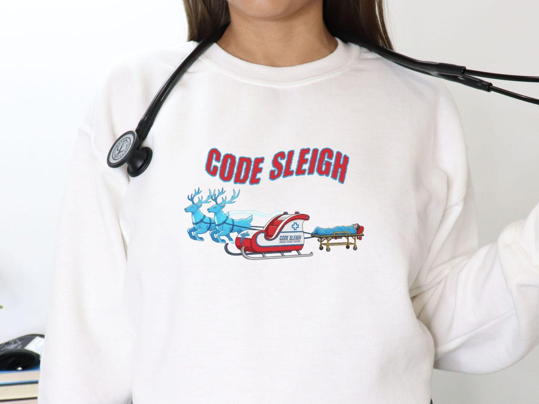 Telemetry Nurse EMS Christmas Med Surg Gildan Sweatshirt, Christmas ...
