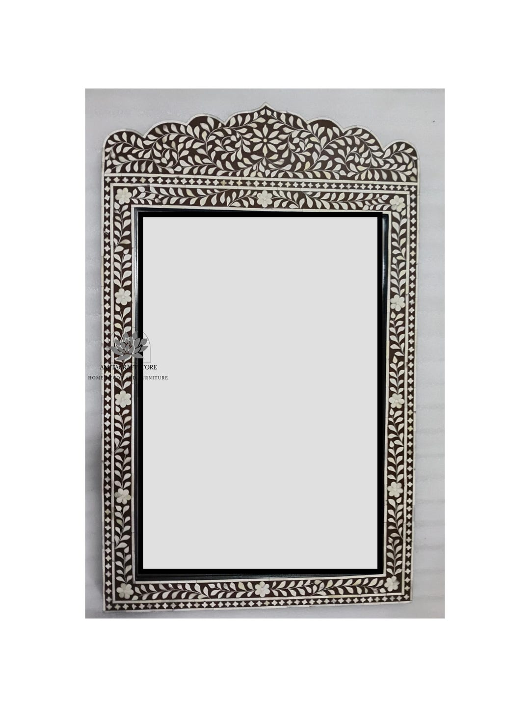 Handmade Wooden Bone Inlay Mirror Frame. - Etsy