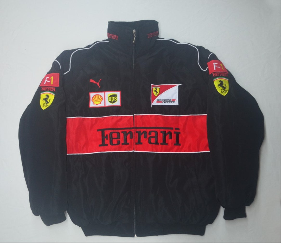 Ferrari Racing Jacket, Formula One Racing Jacket Retro, Flying Jacket ...