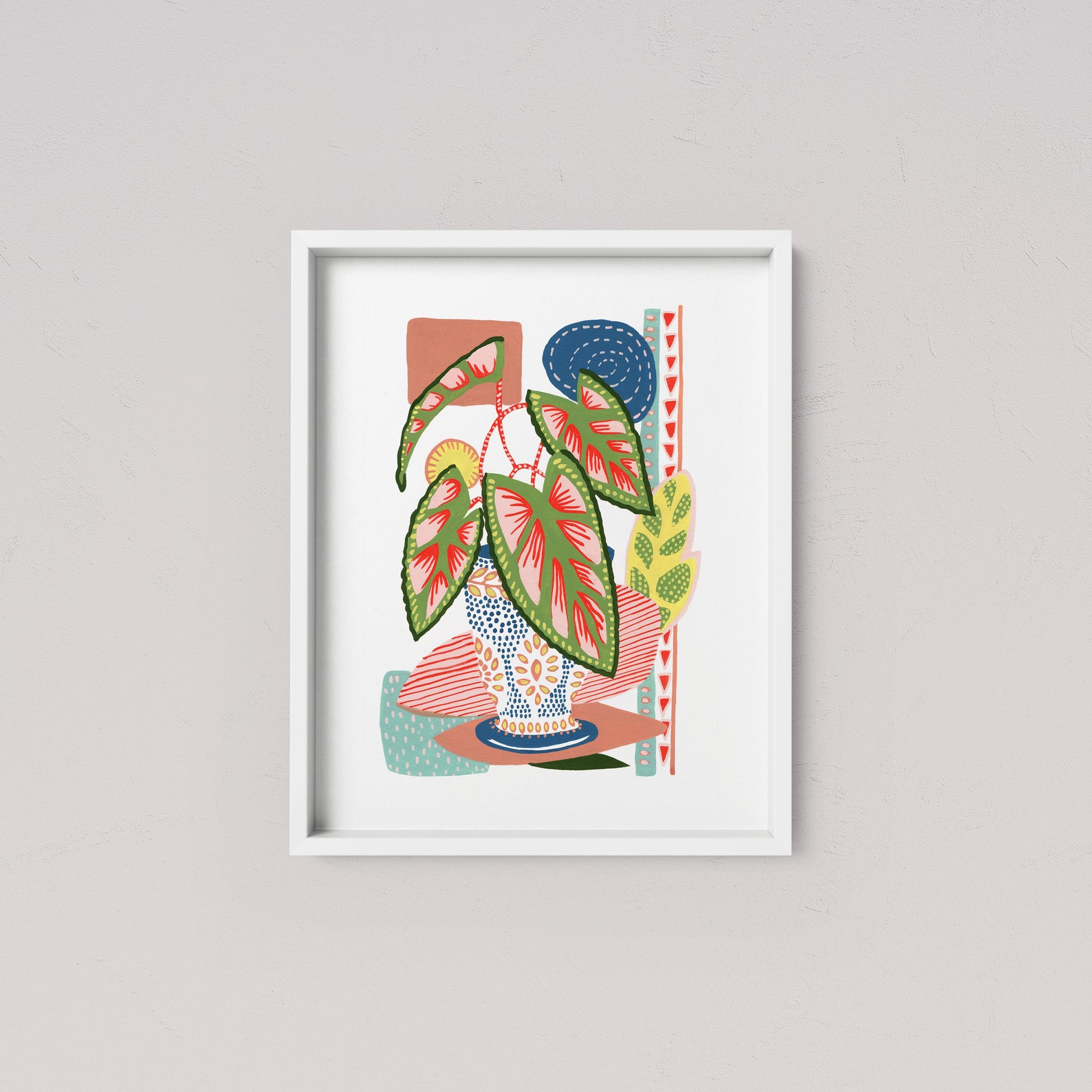 Pot Plant Illustration, Art Print From an Original Gouache Painting by ...