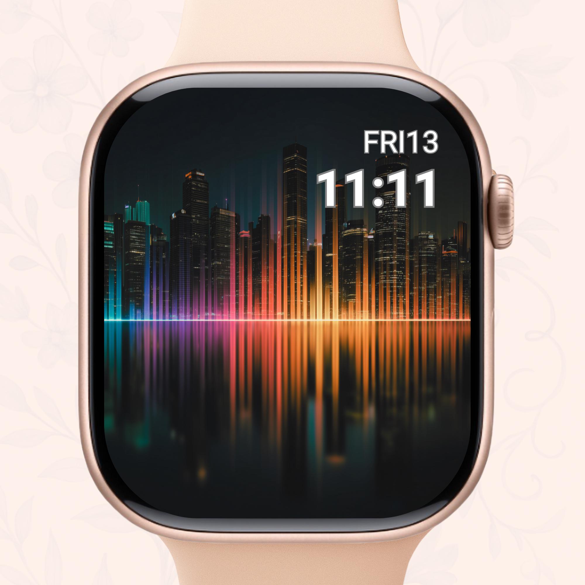 Neon Festival Apple Watch Wallpaper: Urban Music Vibes (digital Art - Etsy