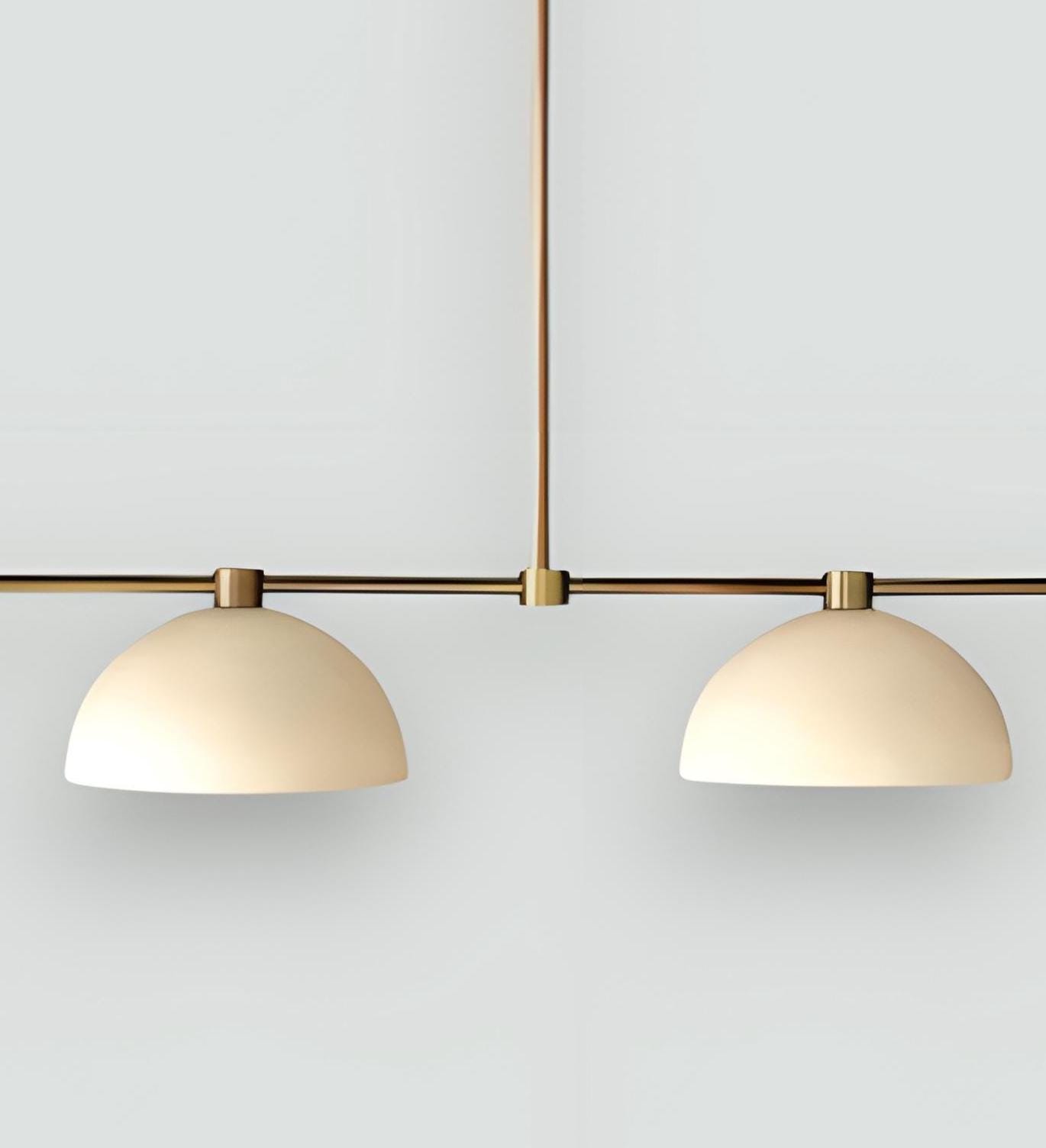 Brass Linear Chandelier: Mid Century Modern Pandant Light for Dining ...