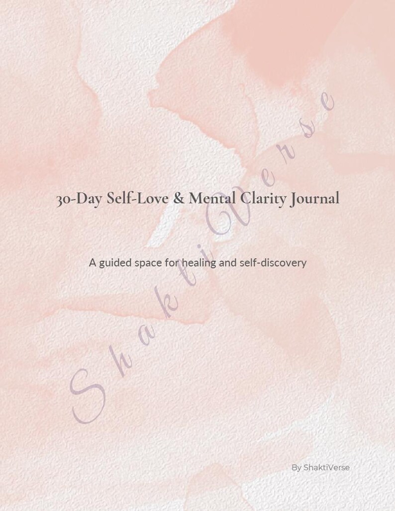 30-day Self-love & Mental Health Journal | Printable Guided Affirmation ...