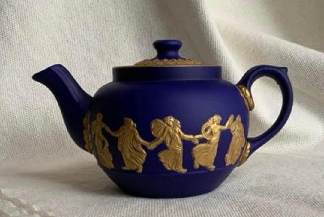 English Neo Classical Jasperware Tea Potc.1900 - Etsy