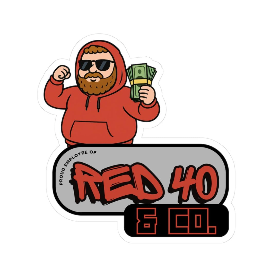 Caseoh Red 40 Kiss-cut Vinyl Sticker: Trendy Laptop & Office Decor - Etsy
