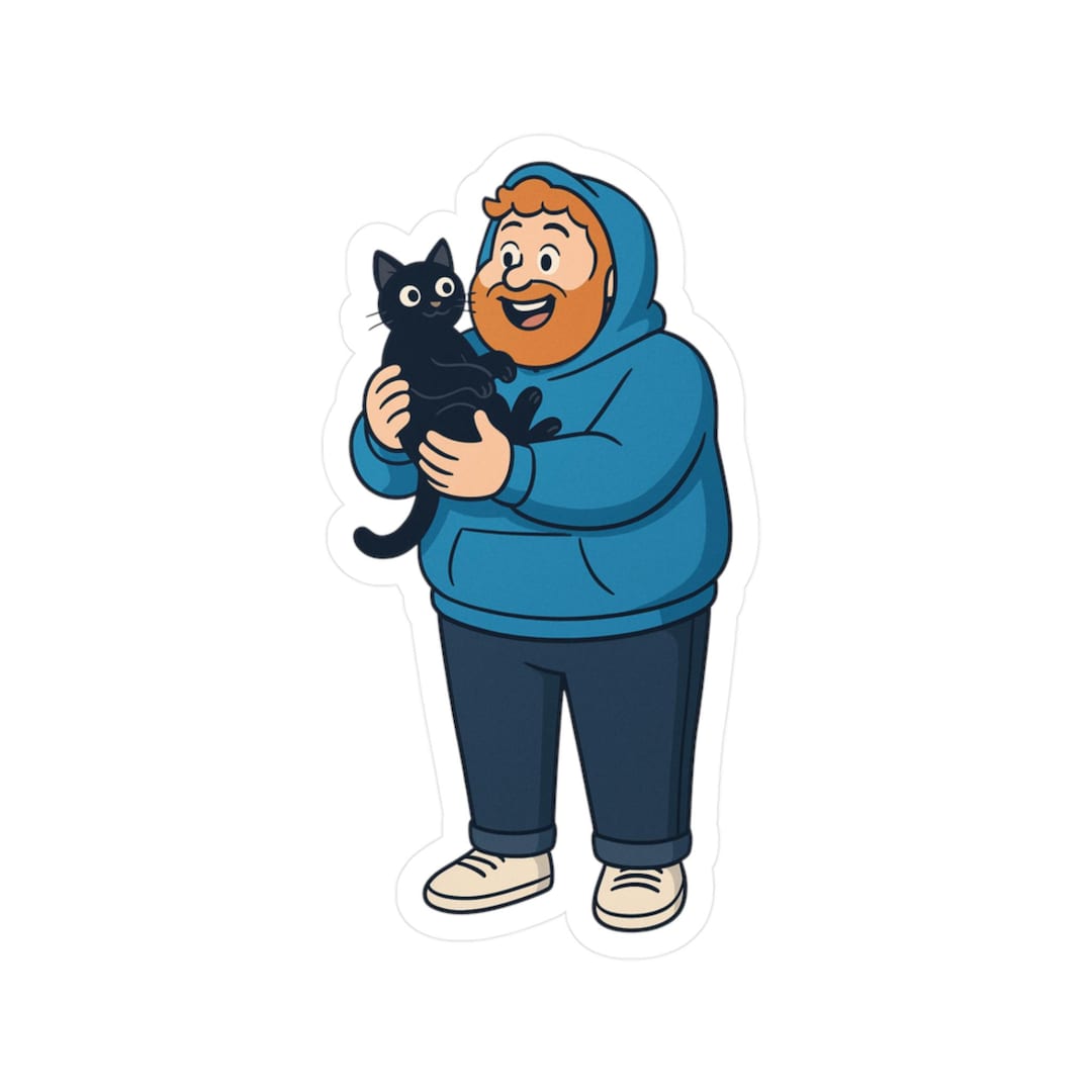 Caseoh and Kitty Indoor or Outdoor Vinyl Sticker - Etsy