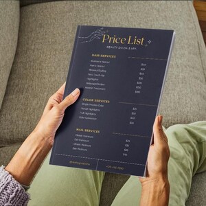 Luxury Price List Template - Etsy