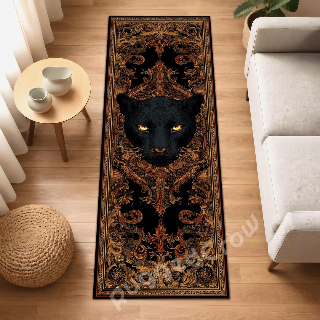 Gothic Baroque Hallway Carpet | Dark Luxury Ornamental Decor | Elegant ...