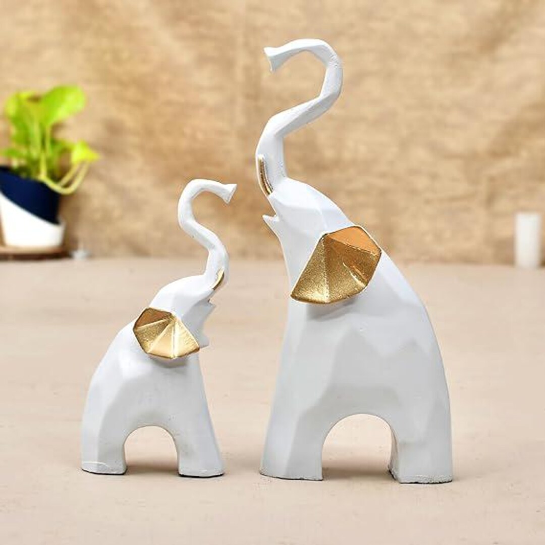 Handcrafted Elephant Table Decor – Decorative Showpiece for Living Room ...