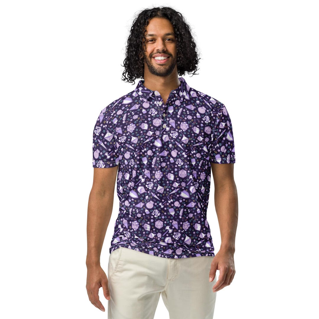 D&D Polo Shirt - Arcane Purple - Men’s Slim Fit Polo - Etsy