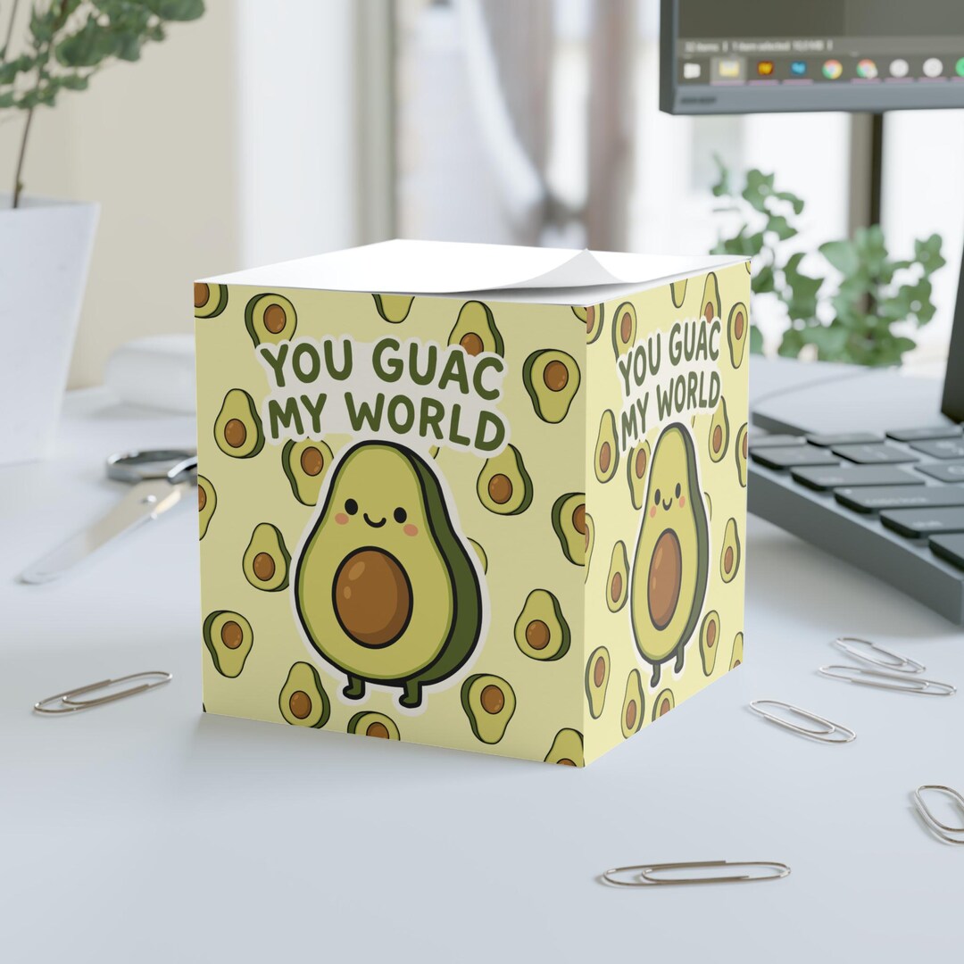 Avocado Note Cube: Fun Desk Decor for Guacamole Lovers - Etsy