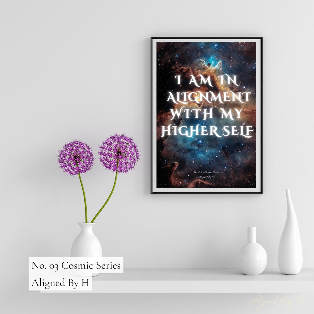 Higher Self Art Printable | Cosmic Wall Art | Spiritual Quote Poster ...