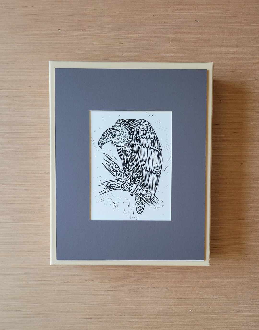 Buzzard Block Print - Etsy