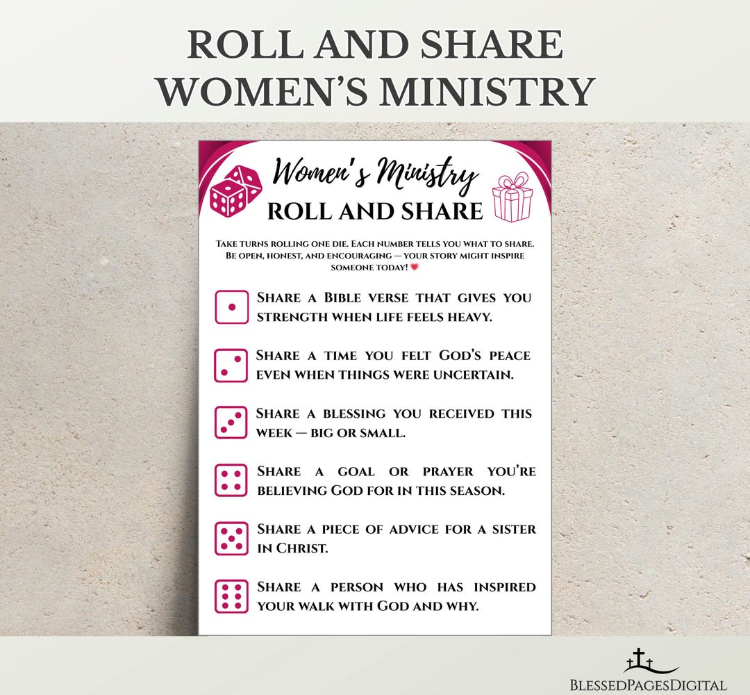 Christian Women Roll and Share Game: Women's Ministry Fellowship ...