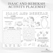 Isaac and Rebekah Activity Placemat: Bible Story Coloring Page (PDF ...