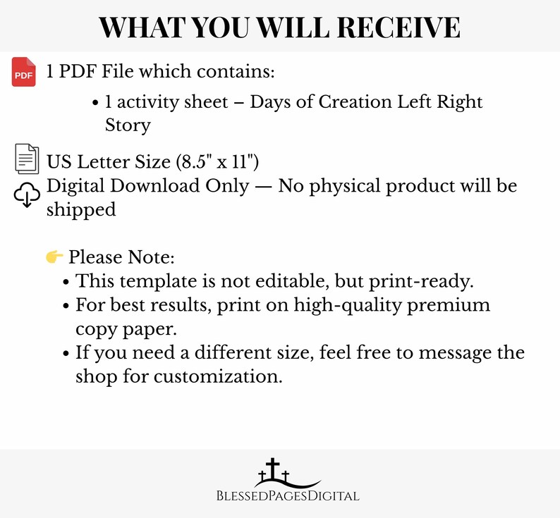 Days of Creation Left-right Bible Story Game: Church Activity, Sunday ...