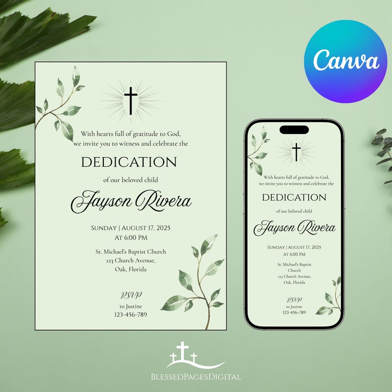 Christmas Dedication Card - Etsy