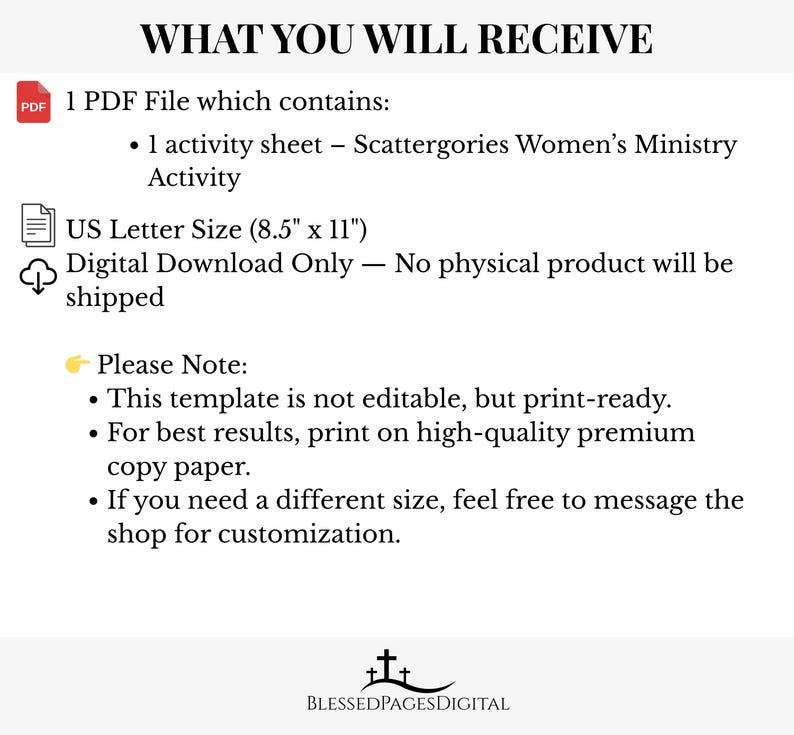 Christian Women Scattergories Game: Women's Ministry Fellowship ...