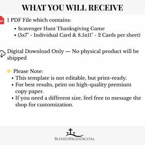 Christian Thanksgiving Scavenger Hunt Church Game: Printable Ministry ...