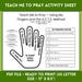 Teach Me to Pray Kids Printable Activity Sheet, Learn How to Pray ...