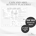 Cain and Abel Activity Placemat: Bible Story Coloring Page (PDF ...